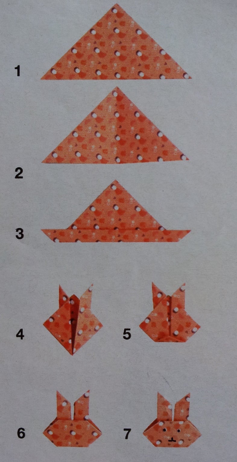 Paashaas en paasbakje vouwen voor in paastakken - Hobby.blogo.nl