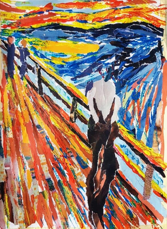 Collage van De Schreeuw van Edvard Munch - Hobby.blogo.nl